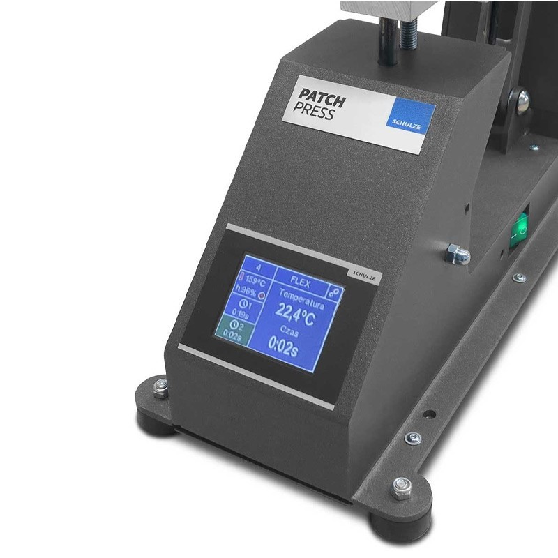 Heat press for DTF logos, labels, Schulze Patch Press | Manutech-Print